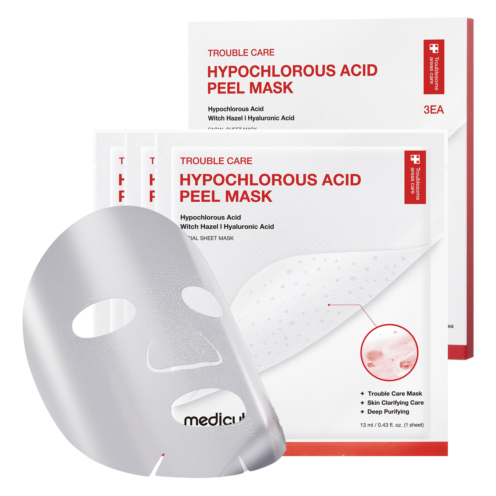 Hypochlorous Acid Peel Mask (3ea) | K-Skin Wholesale
